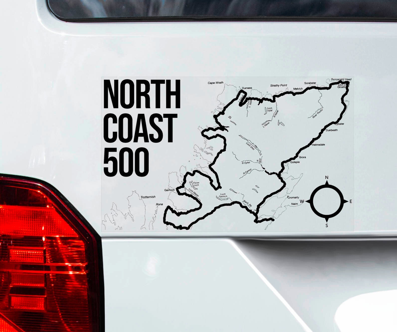 North Coast 500 Car Sticker, Window Decal, NC500 Road Trip, Scotland ...