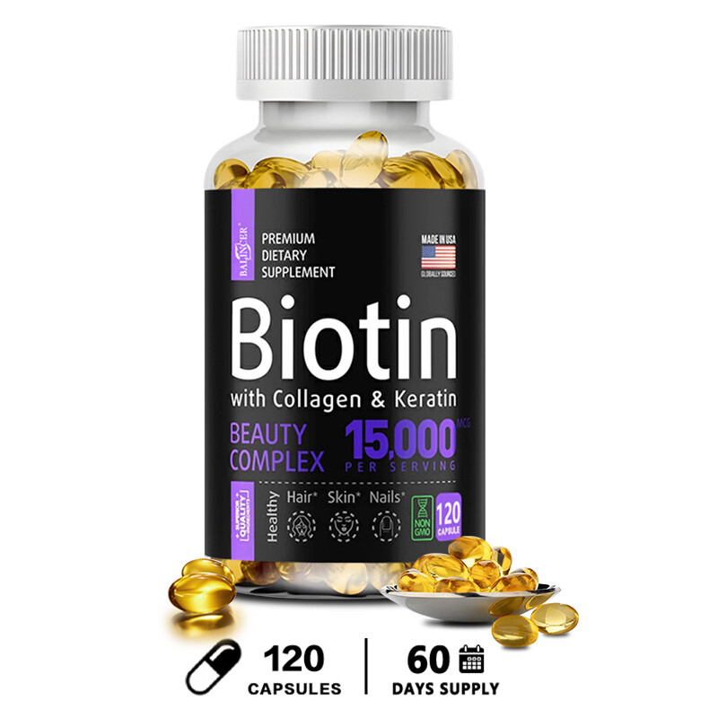 High Dose Biotin 15000 Mg + Collagen + Keratin For Skin, Hair, Nails | eBay