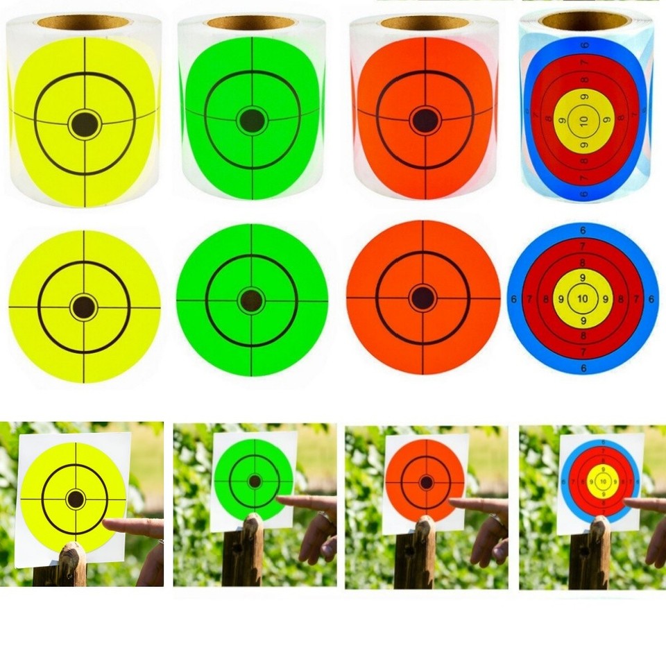 200/400Pcs Splatter Target Stickers 3" Self Adhesive Stickers Reactive ...