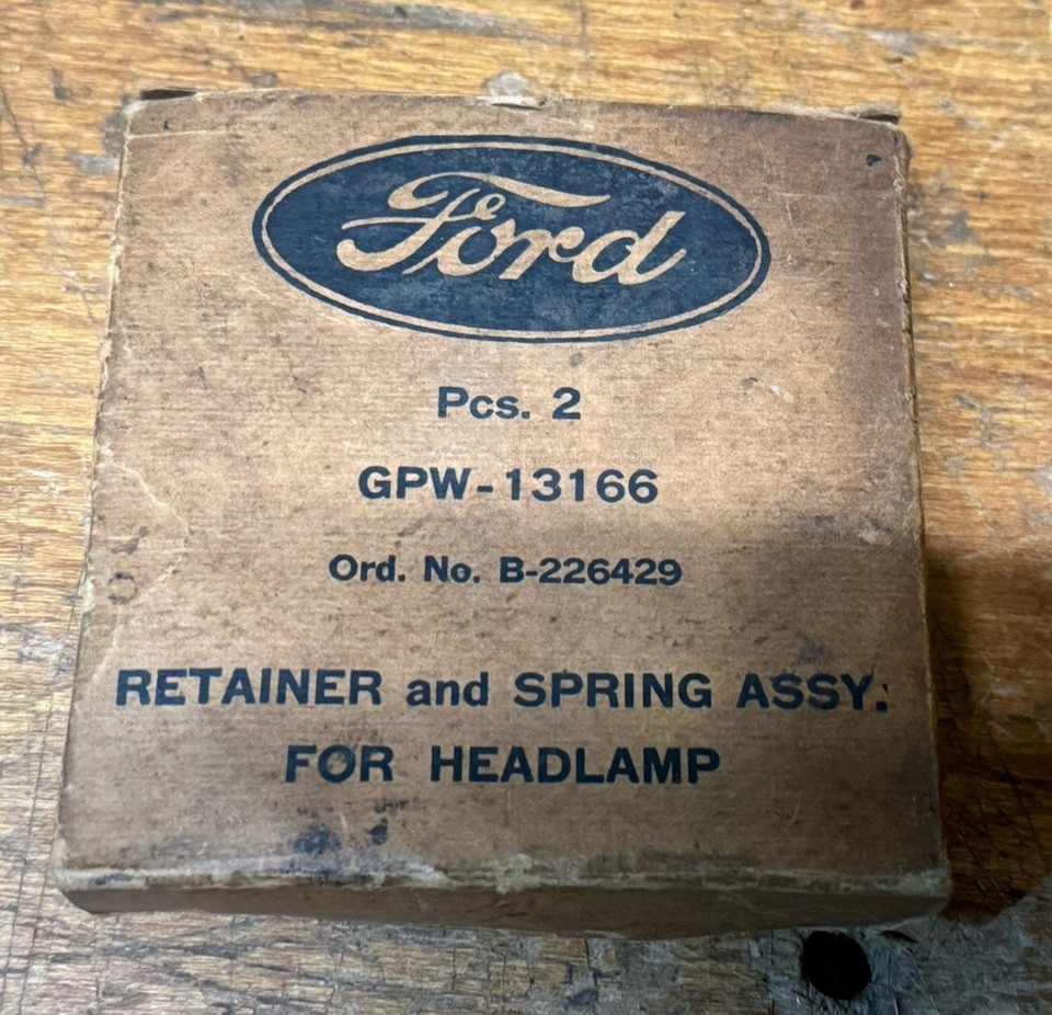 Ford GPW Willys MB G503 Jeep Headlamp Headlight Retainer and Spring ...