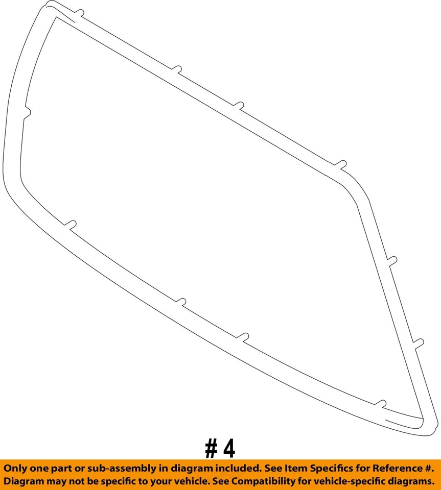 MITSUBISHI OEM 13-15 Outlander Sport Grille Components-Grille Surround ...