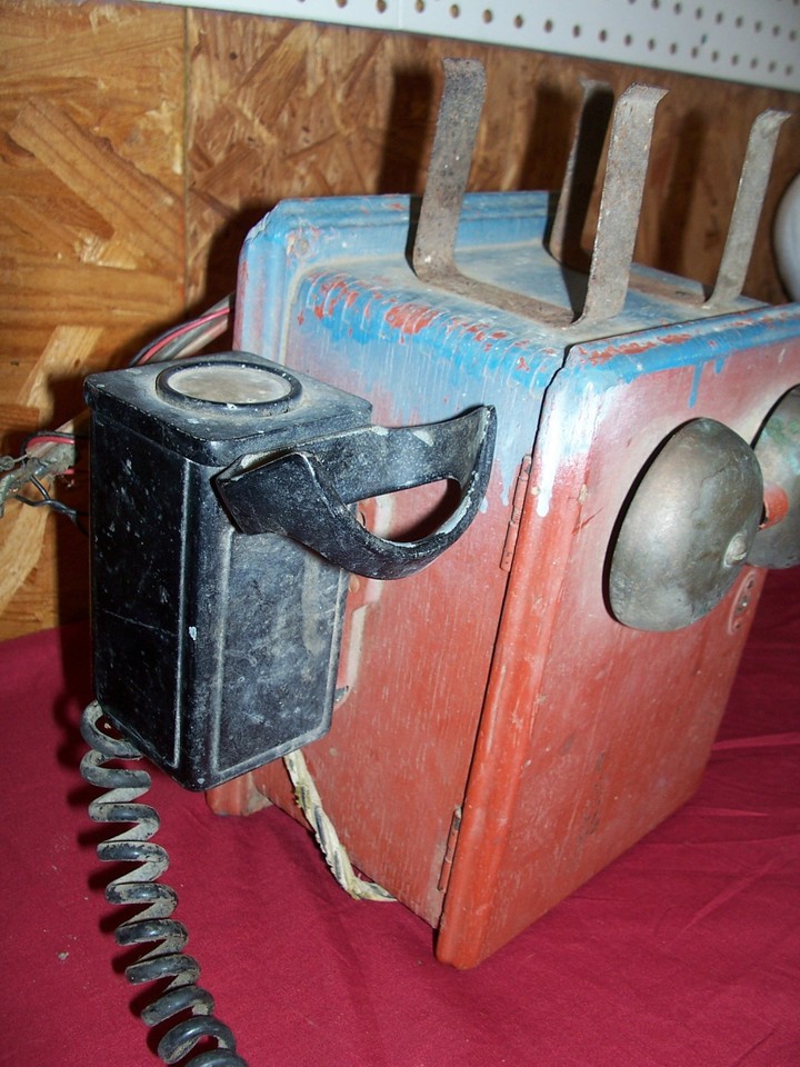 Antique Western Electric Crank Telephone Phone Old Vintage B5 FIW GI ...
