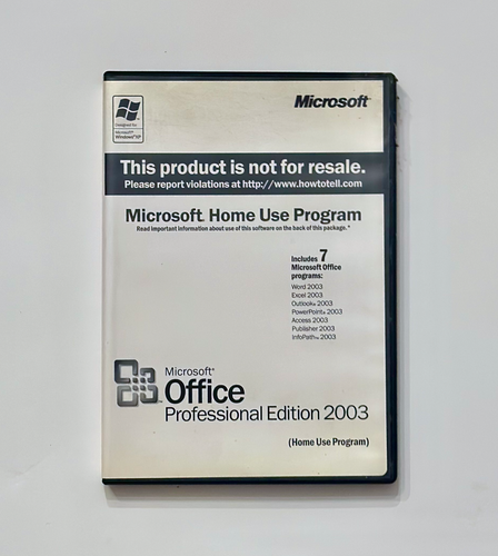 Microsoft Office Professional 2003 (Home Use) w/Key (Excel, Word ...