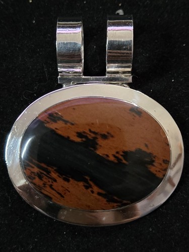 Vtg 925 Sterling Silver Large Red Jasper Pendant. Mexico | eBay