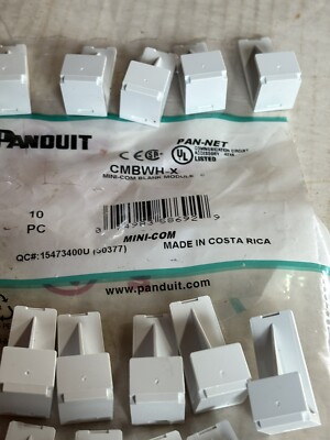 PANDUIT CMBWH-X MINI-COM WHITE BLANK pack of 15 pieces | eBay