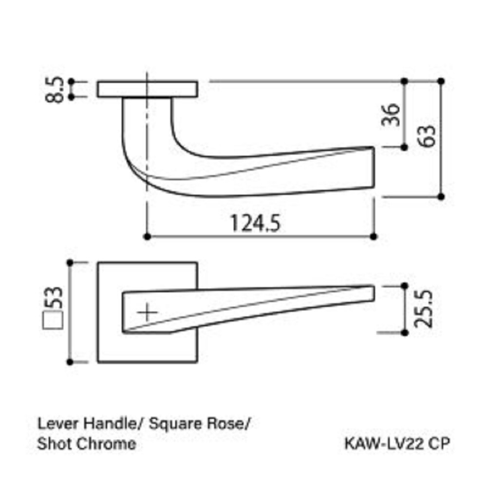 KAWAJUN AZ Lever Handle with Rose & Escutcheon / KAW-LV22 CP | eBay