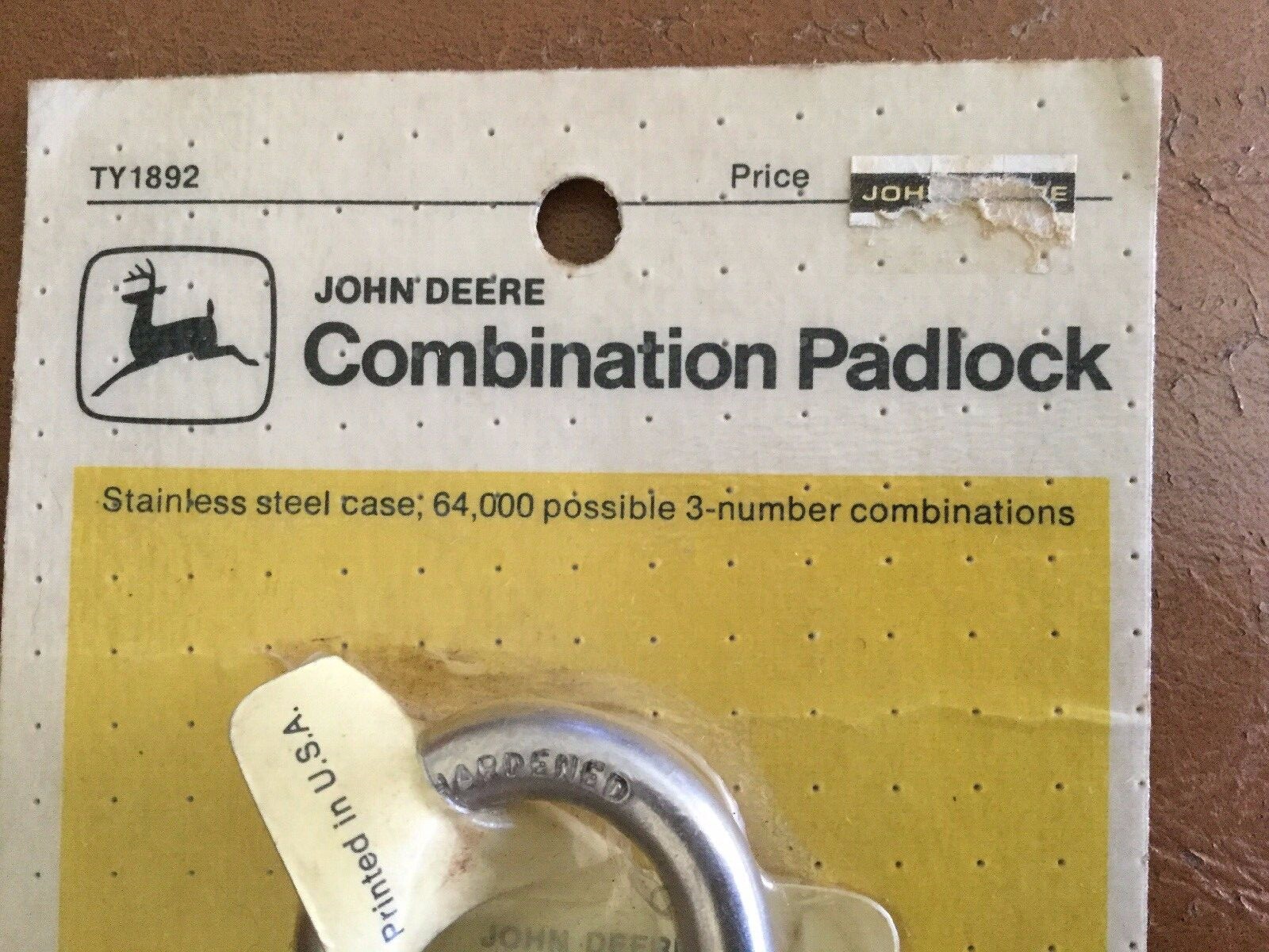 Vintage John Deere Combination Padlock - Lock - TY1892 - NOS | eBay