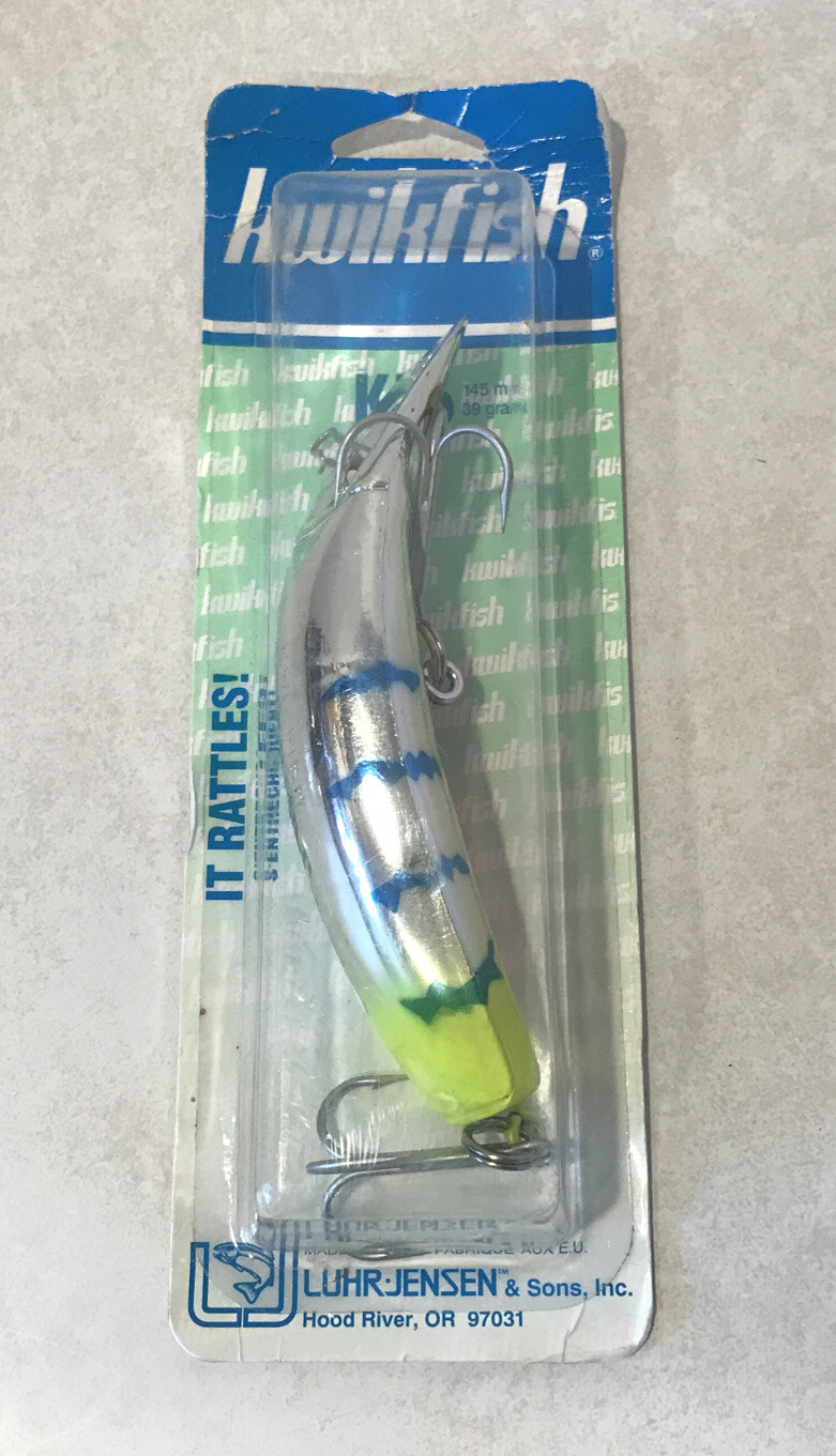 Luhr Jensen K-16 K16 Kwikfish Rattle TRAPPER Metallic Silver Blue Chart ...