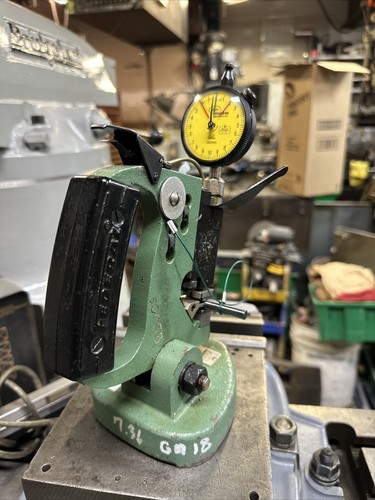 7.36mm Mahr Federal Snap Gage 301P-1 w/ Metric Indicator w/ BA-26 Base ...