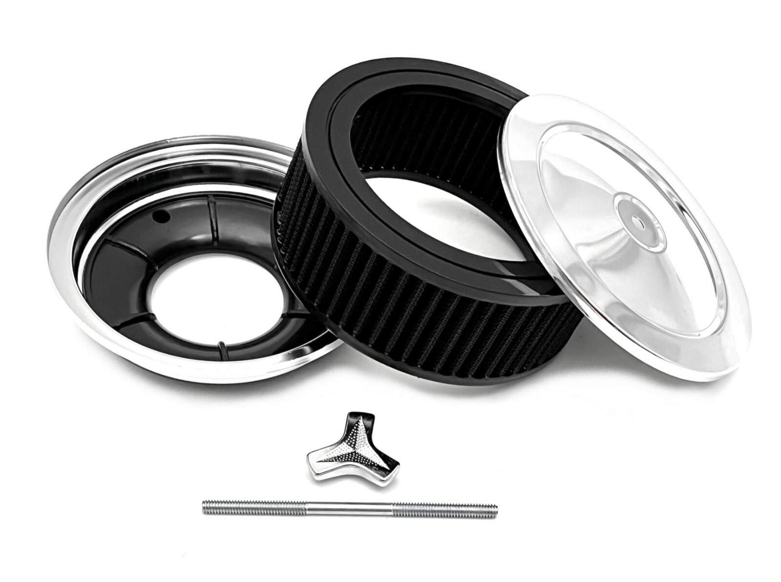 2 Barrel Carburetor Air Cleaner 2 BBL 2-5/8" Neck Diameter Holley Ford ...