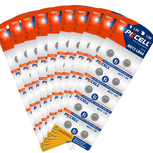 100X LR44 AG13 L1154 157 357A A76 Alkaline Button Cell Battery for ...