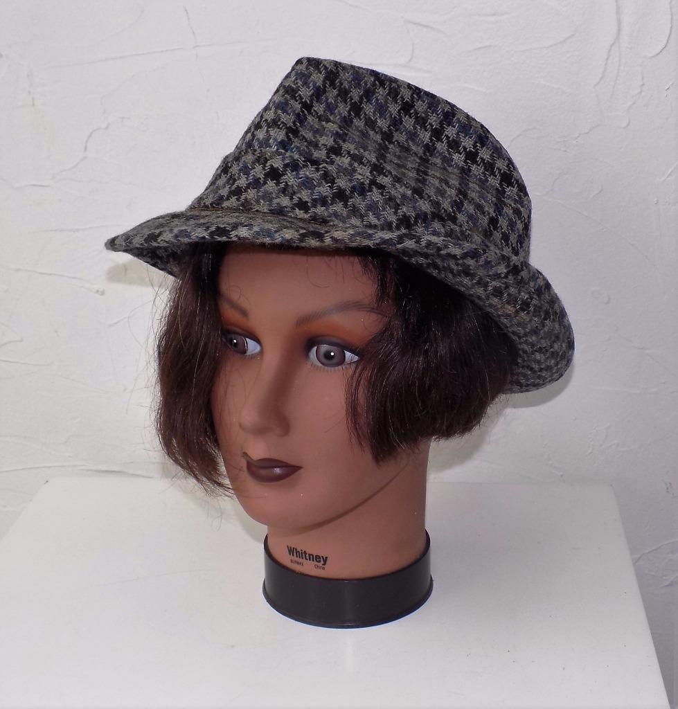 Vtg Bee Custom Made Hounds Tooth Black & Green on Gray Wool Men's ...