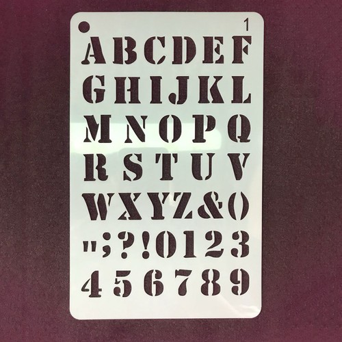 2 Count Letter Stencils Calligraphy Letters and Numbers Templates for ...
