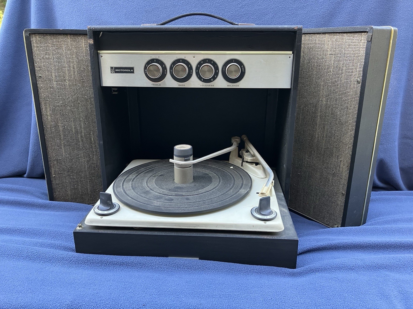 Vintage 1950s and 1960s High Fidelity Record Player with Speakers And ...