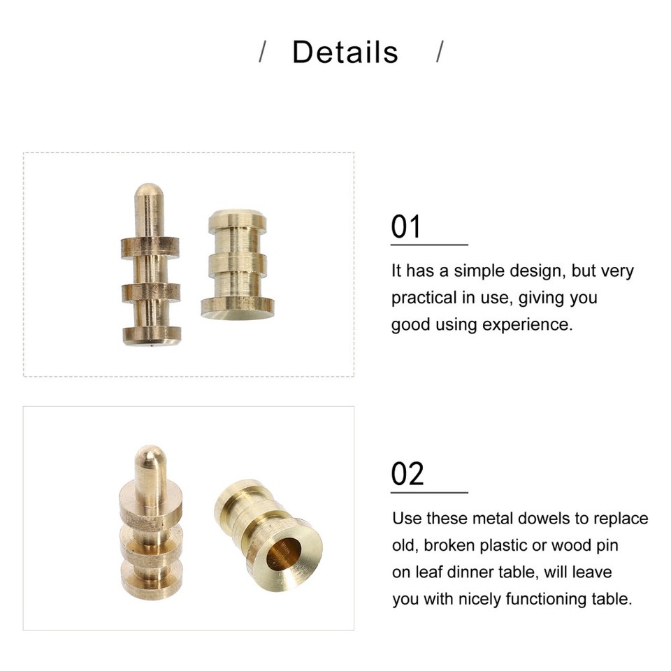 table leaf dowel Table Leaf Pin Dowels Alignment Pin Connector Dowels ...