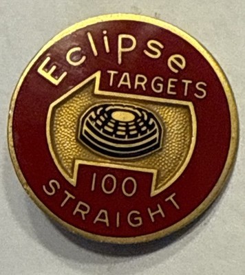 Eclipse Targets 100 Straight Enamel Award Lapel Pin - Skeet Shoot | eBay