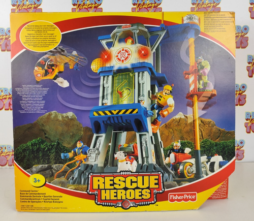 Rescue Heroes Fisher Price Command Centre Headquarters Base 1998 Mattel ...