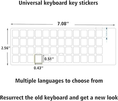 Russian Cyrillic Keyboard Stickers Russian Keyboard Replacemen 2PCS ...