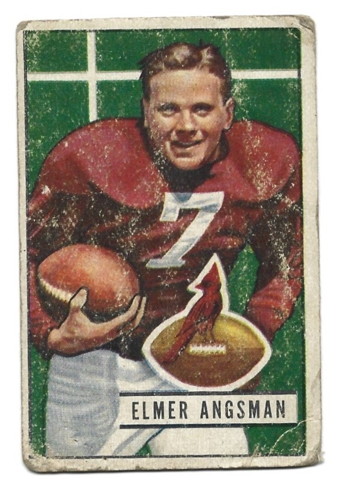 1951 Bowman Football lot of 2 Elmer Angsman and Don Paul Chicago ...