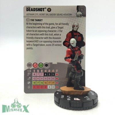 Heroclix DC Notorious set Deadshot #036 Rare figure w/card! | eBay