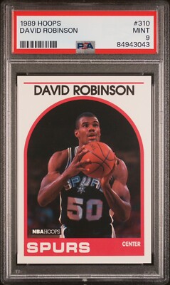1989 NBA HOOPS #310 DAVID ROBINSON ROOKIE RC PSA 9 MINT | eBay