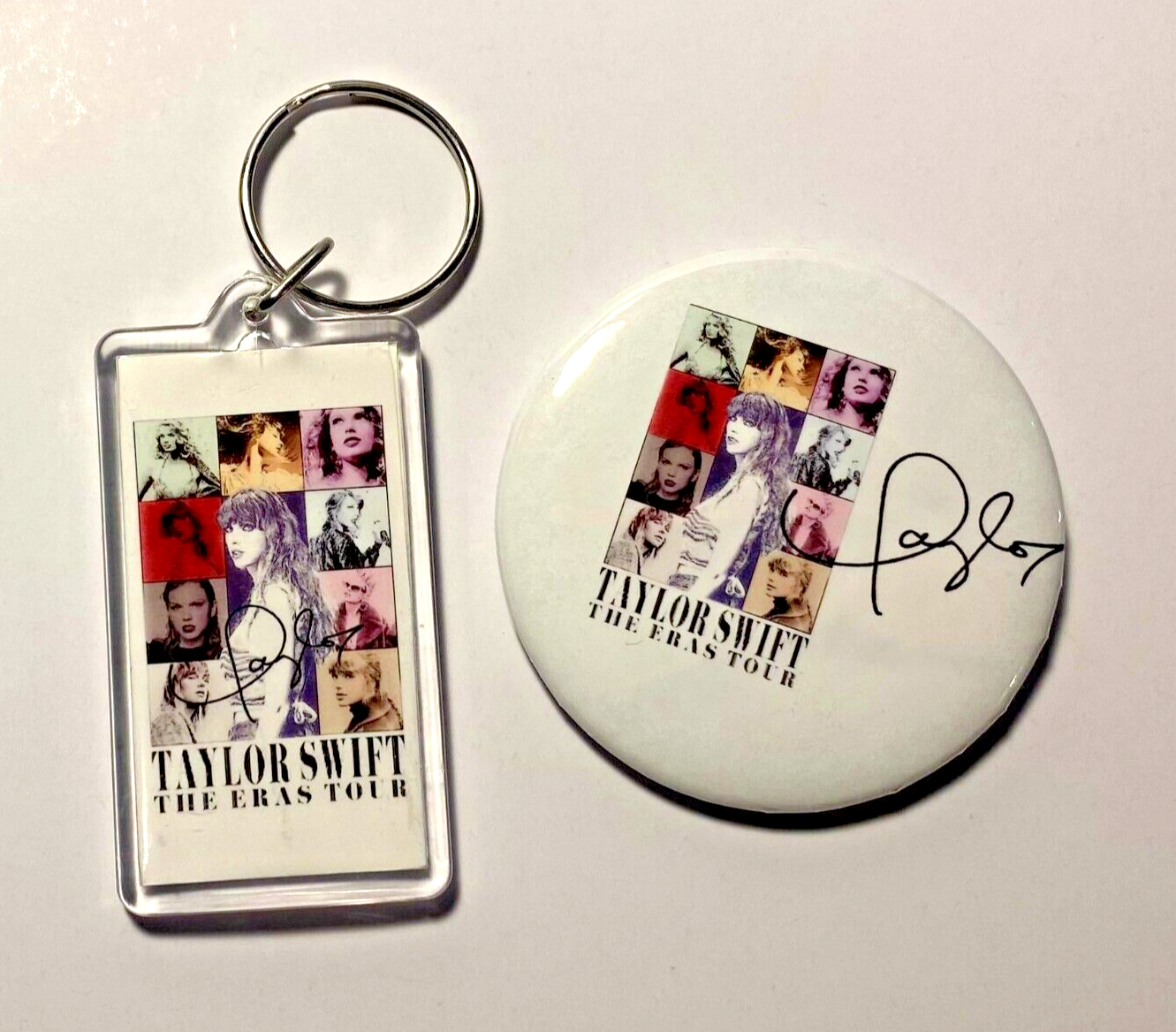 2023 Eras Tour TAYLOR SWIFT VIP MERCH KEYCHAIN & button merchandise ...