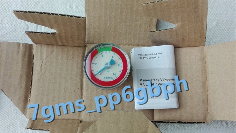 1 PCS NEW IN BOX FESTO pressure gauge 525728 MA-50-10-R1/4-E-RG | eBay