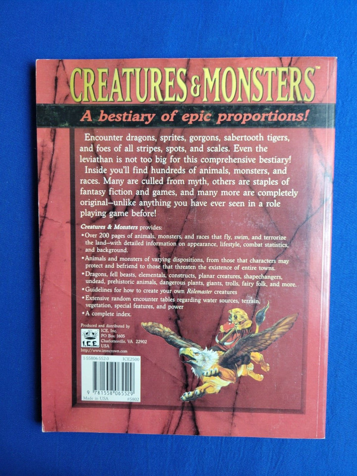 Creatures & Monsters - Rolemaster #5802 | eBay