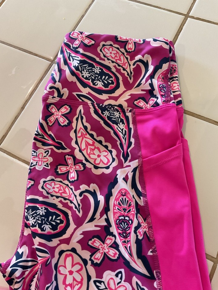 Lularoe Rise Brave Leggings Pink Paisley Floral - Medium | eBay