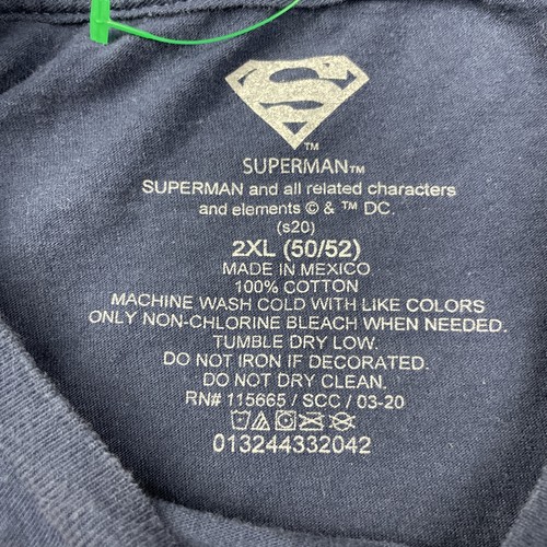 Dc Universe Superman Chest Graphic Logo Blue S/S T Shirt Size 2XL(50/52 ...