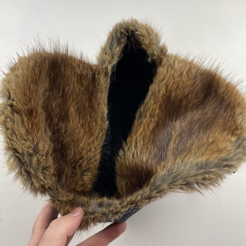 Vintage 1966 Canadian RCMP Police Fur Hat Trapper M-L Muskrat? EUC Rare ...