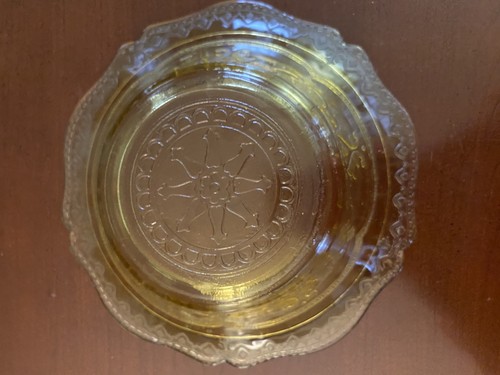 Vintage Depression Federal Glass Patrician Spoke Pattern Yellow Bowl 9 ...