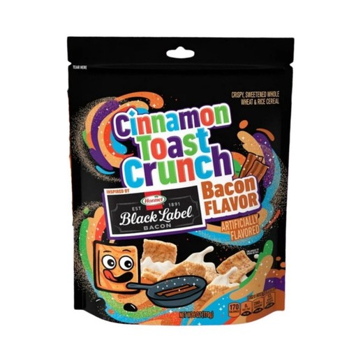 Cinnamon Toast Crunch Bacon Flavor Breakfast Cereal Hormel Black Label ...