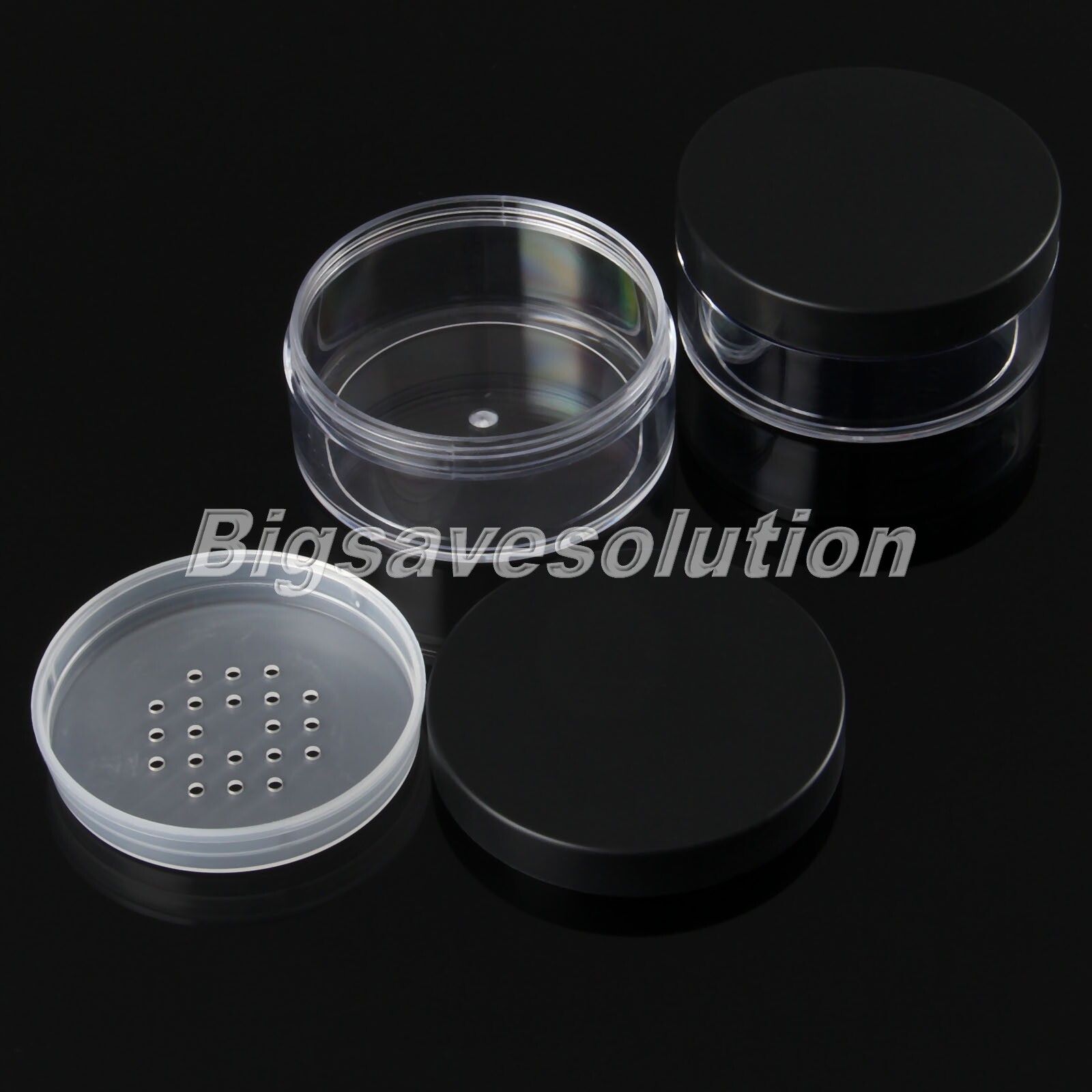 Refillable 50g Loose Powder Jar With Sifter Empty Cosmetic Container ...