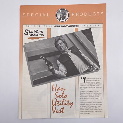 Vintage Official Star Wars Fan Club Merchandise Brochure Catalog | eBay