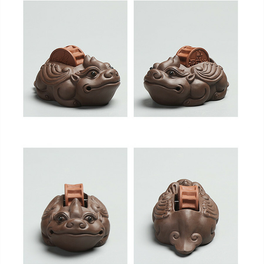 Yixing Clay Ceramics Tea Pet Kung Fu Gongfu frog Spray Water Mascot Tea ...