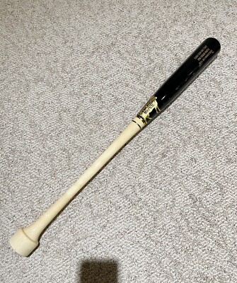 MAPLE WOOD BASEBALL BAT 32.5in. HOCKEY PUCK KNOB. NATURAL / GOLD ...