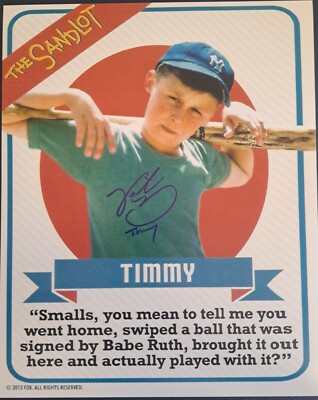Victor DiMattia The Sandlot "Timmy Timmons" Signed 8x10 Pic Movie ...