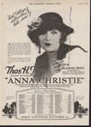 1923 ANNA CHRISTIE BLANCHE SWEET THOMAS INCE SAILOR DRAMA MOVIE FILM AD ...