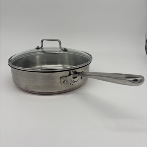 Emeril 3 Qt Deep Skillet w/ Glass Lid 10" Stainless Frying Pan Saute ...