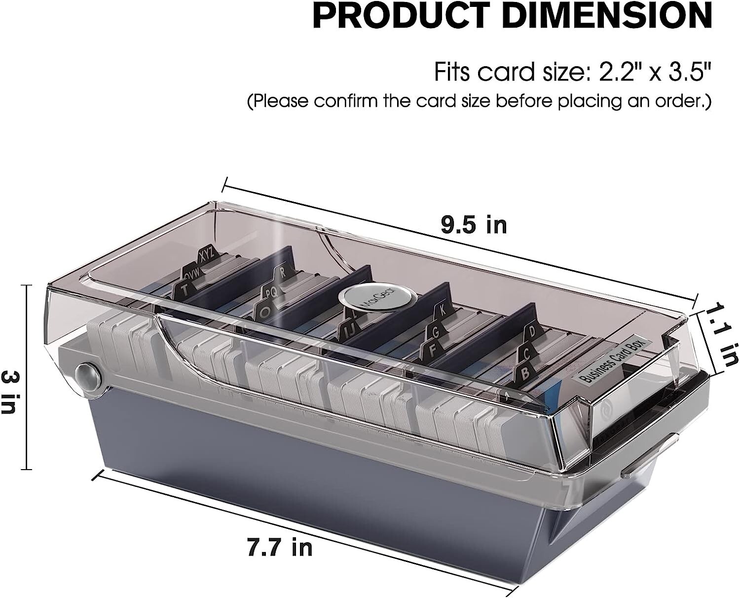 Business Card Holder Box File Storage Index Organizer Rolodex For500 ...