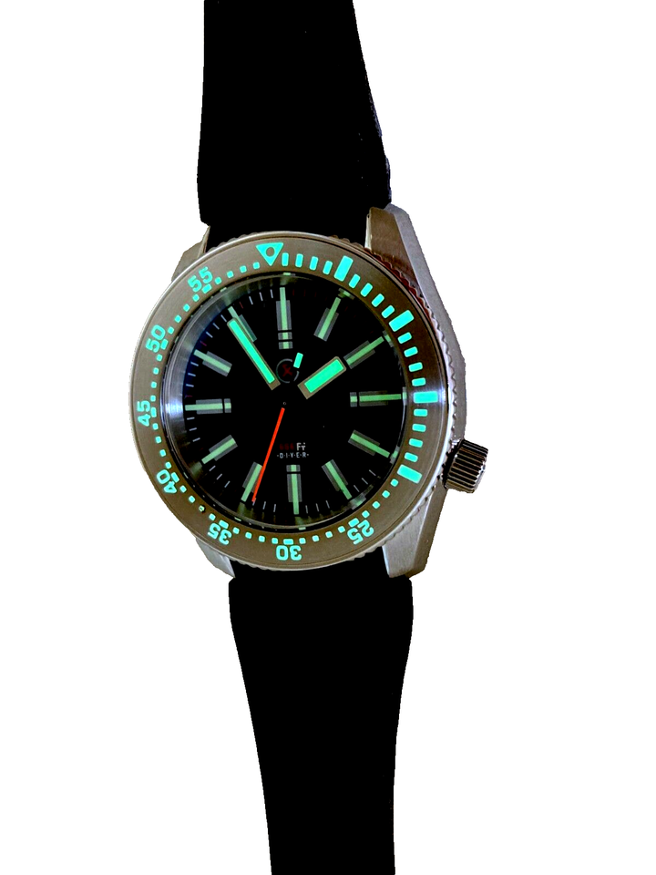 Mod NH38 Frog Diver Military Dome Sapphire Orange Combat SPB SKX Lumed Bezel | eBay