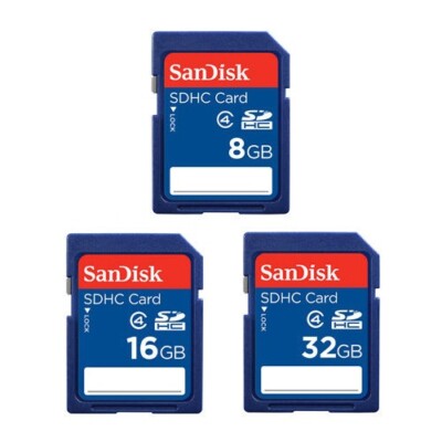 SanDisk 8GB 16GB 32GB SD SDHC Flash Memory Cards Camera Standard C4 AU ...