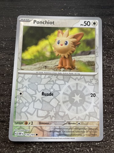 PONCHIOT REVERSE - POKÉMON 170/197 EV03 FLAMMES OBSIDIENNES NEUF FR | eBay