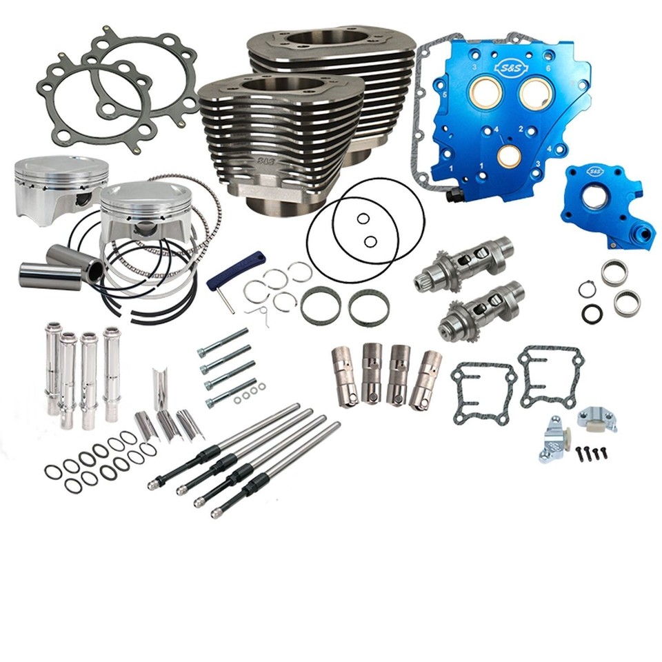 S&S Cycle 110 Power Pack 585 Cams Wrinkle Black Harley Twin Cam 07-17 ...