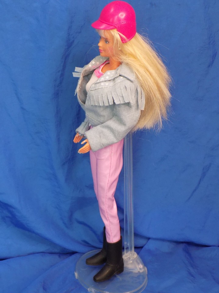 Barbie Motorcycle Mama w/ Pants Jacket Boots Helmet OOAK Mattel | eBay