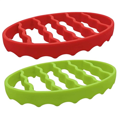 Oval Nonstick Silicone Roast Rack / Trivet Slow Cooking Rack Cooking ...