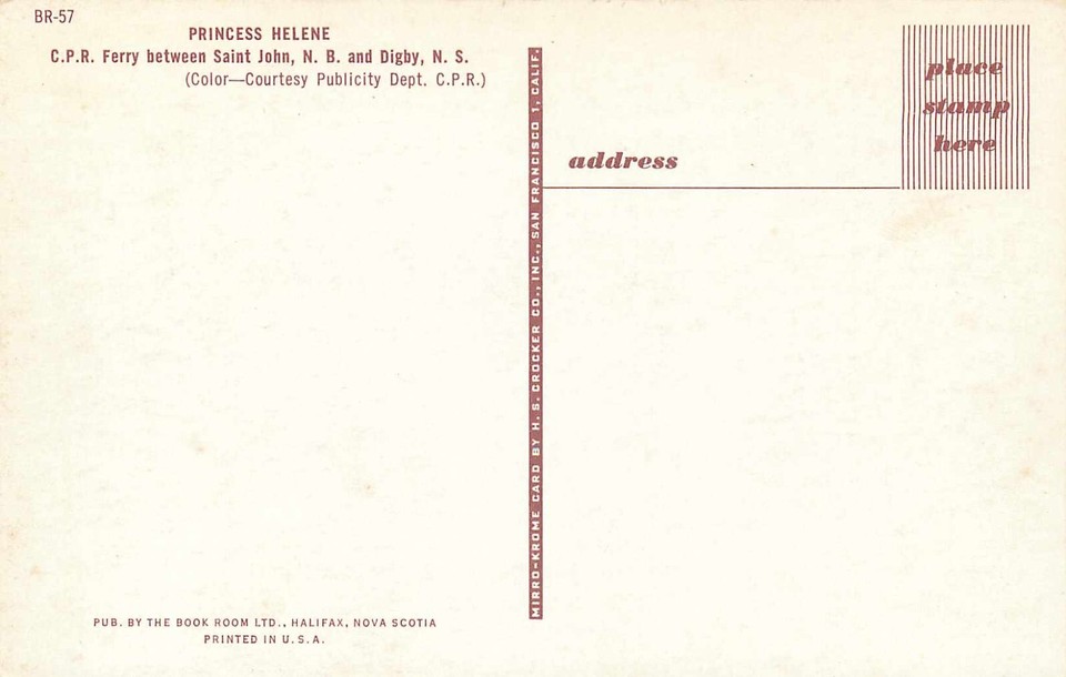 Rotate Postcard Canada Princess Helene Ship Nova Scotia Unposted | eBay