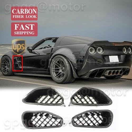 For Chevy Corvette C6 ZR1 09-13 Carbon Front Side Fender Vent Intake ...