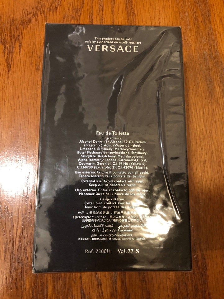 Versace Pour Homme 2013 Formulation Eau de Toilette 6.7oz BATCH CODE ...